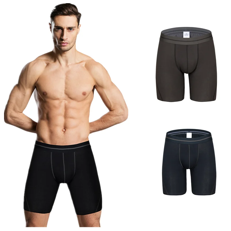 M 6XL 속옷 남성 팬티 남성 코튼 안티 그라인딩 다리 바지 편안한 통기성 섹시한 속옷|권투선수| - AliExpress