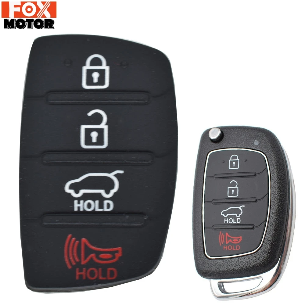Replacement-Rubber-4-Button-Pad-For-Hyundai-Tucson-Santa-fe-ix45-Sonata ...