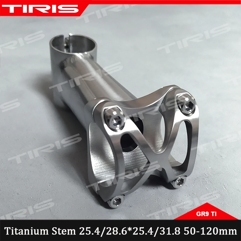 TIRIS Titanium Bike Stem Bicycle Accessories MTB Cycling Parts Pieces Custom Length Angle 5° 45 ...