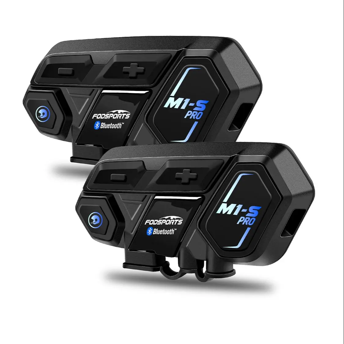 Fodsports 2 Pcs M1-s Pro Motorcycle Helmet Intercom Wireless Bluetooth ...