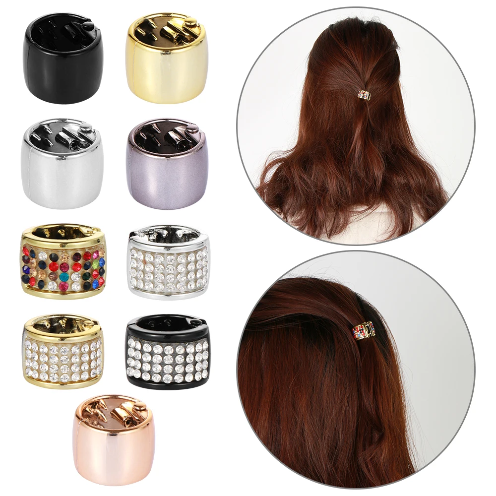 1PC Hair Ring Ponytail Holder Headband Crystal Hair Clip Unique Mini ...