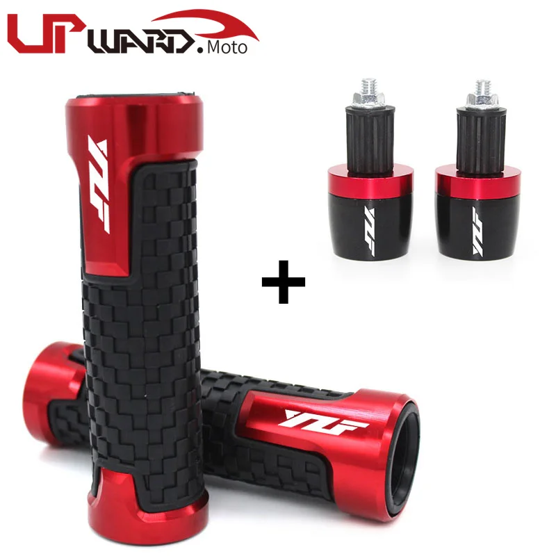 CNC-22MM-Motorcycle-Handlebar-Grips-Handle-Bar-Cap-End-Plugs-For-Yamaha ...