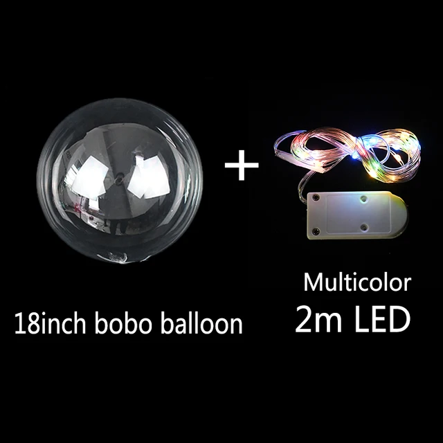 LED Light Up Bobo Balloons Party Decorative Fillable Transparent ...