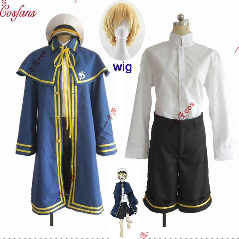 2020 새로운 사용자 정의 만든 보컬 로이드 3 올리버 해군 남자 코스프레 의상 할로윈 크리스마스 여성 코스프레 의상과 가발 맞춤 제작일본 만화영화 코스튬