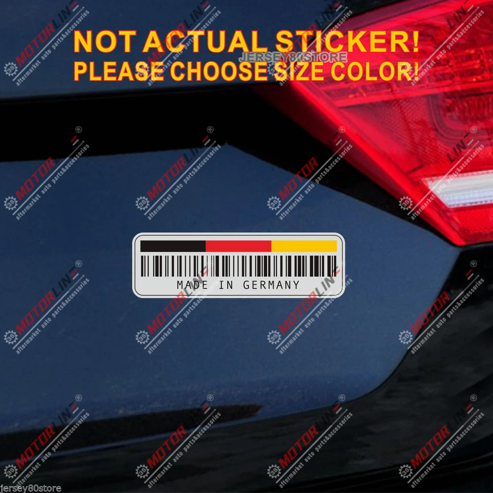 Flag-of-Germany-German-Flag-UPC-Barcode-Funny-Car-Vinyl-Decal-Bumper ...
