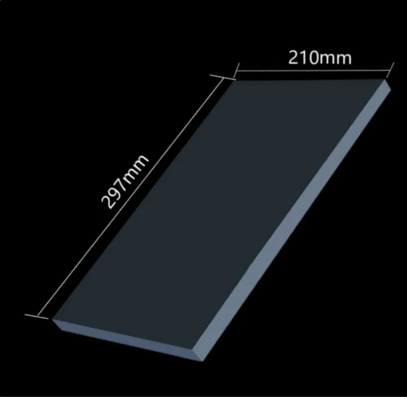 1piece Acrylic Board A4 Black Extruded Perspex Sheet PMMA Plate 297x210x3mm