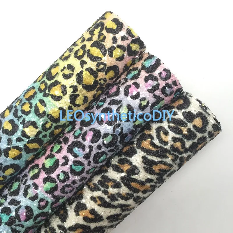 Multi color cheetah print leather sheet Hat Making & Hair Crafts ...