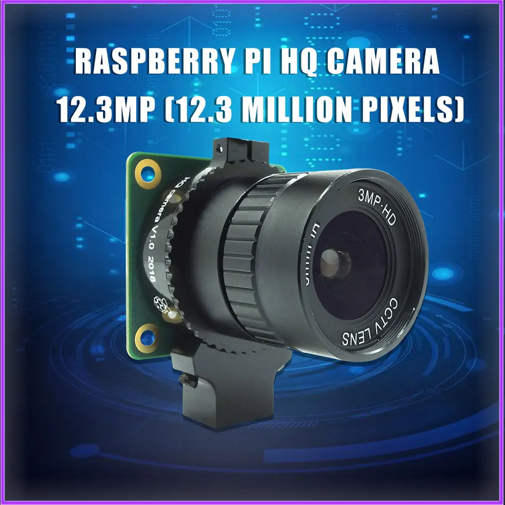 Raspberry Pi High Quality Camera Module 12.3 Megapixel Sony IMX477 Sensor Adjustable Focus 6mm ...