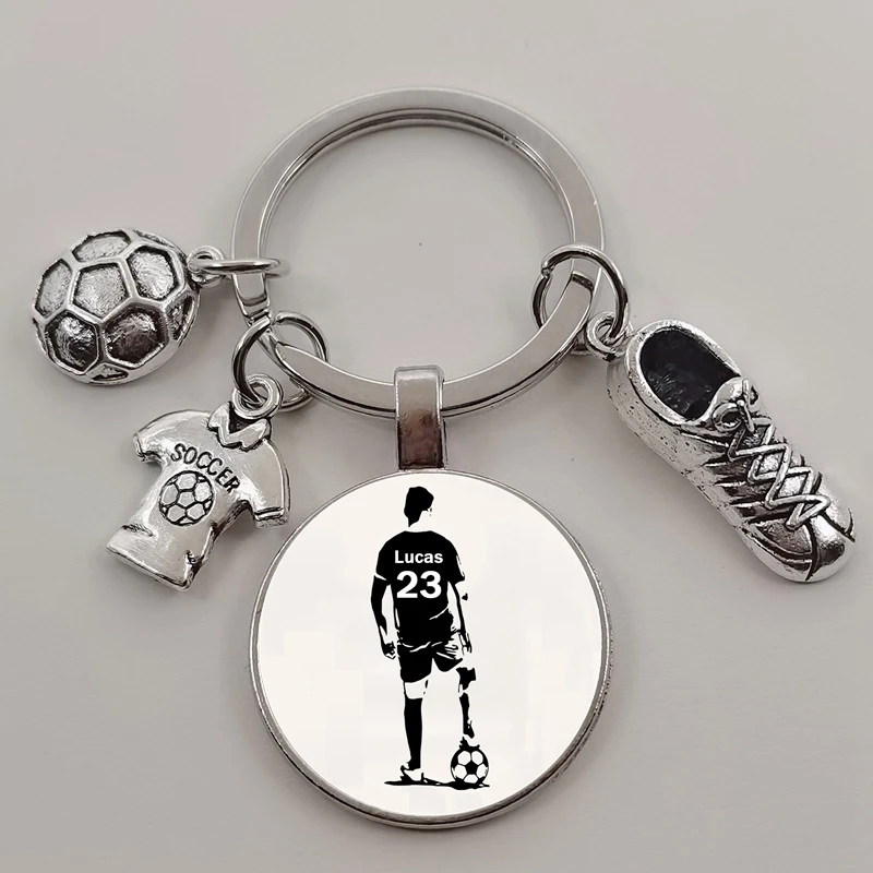 Football DIY custom name keychain to play football boy keychain, DIY ...