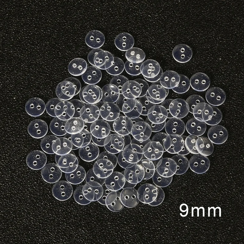9 25mm Transparent Buttons Clear Sewing Polyester Resin Buttons for ...