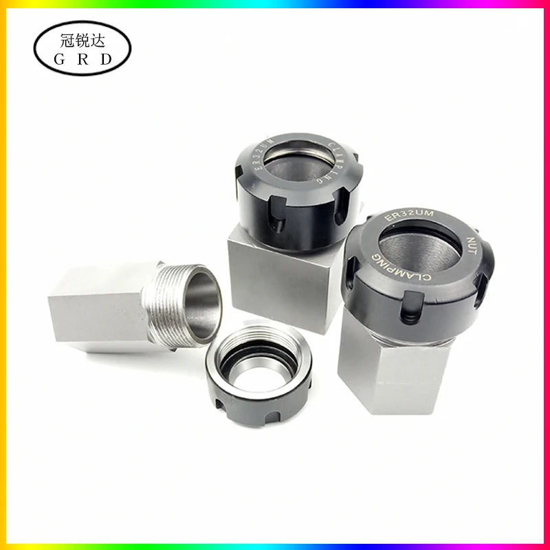 100% New Hard Steel Hex Er25 Er32 Er40 Square Collet Chuck Holder Block ...