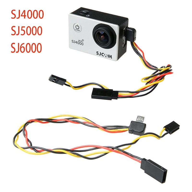 Micro USB to AV Out Cable for SJ4000 SJ5000 SJ6000 4K Camera FPV Video ...