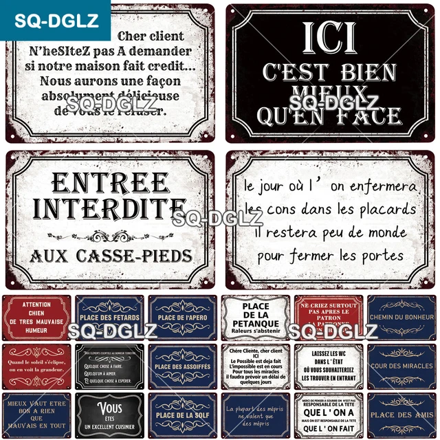 French Vintage Wall Signs
