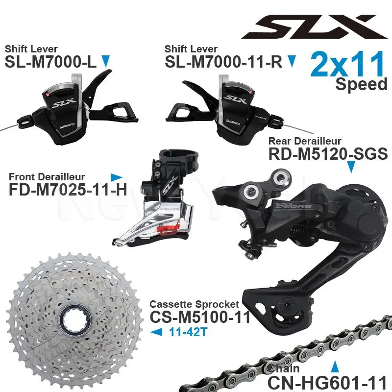 SHIMANO-SLX-M7000-GRUPO-DE-VELOCIDAD-2x11-incluye-palanca-de-cambios ...