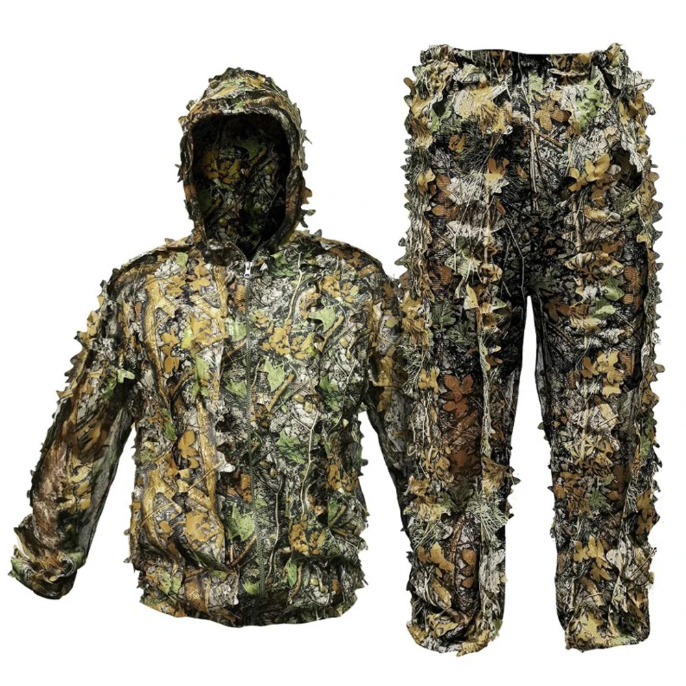 Homens-e-mulheres-Ghillie-Suit-Hunter-Camouflage-Clothes-Hunting-Clothe ...