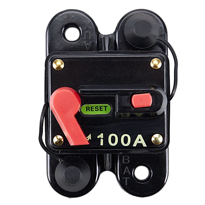 12 Volt Car 100 AMP Circuit Breaker with Reset up to 1000 watts stereo ...