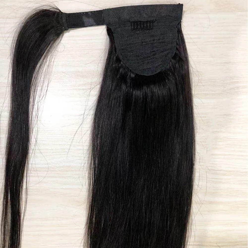 Natural human hair ponytail extensions multiple choices in 12-40inches ...
