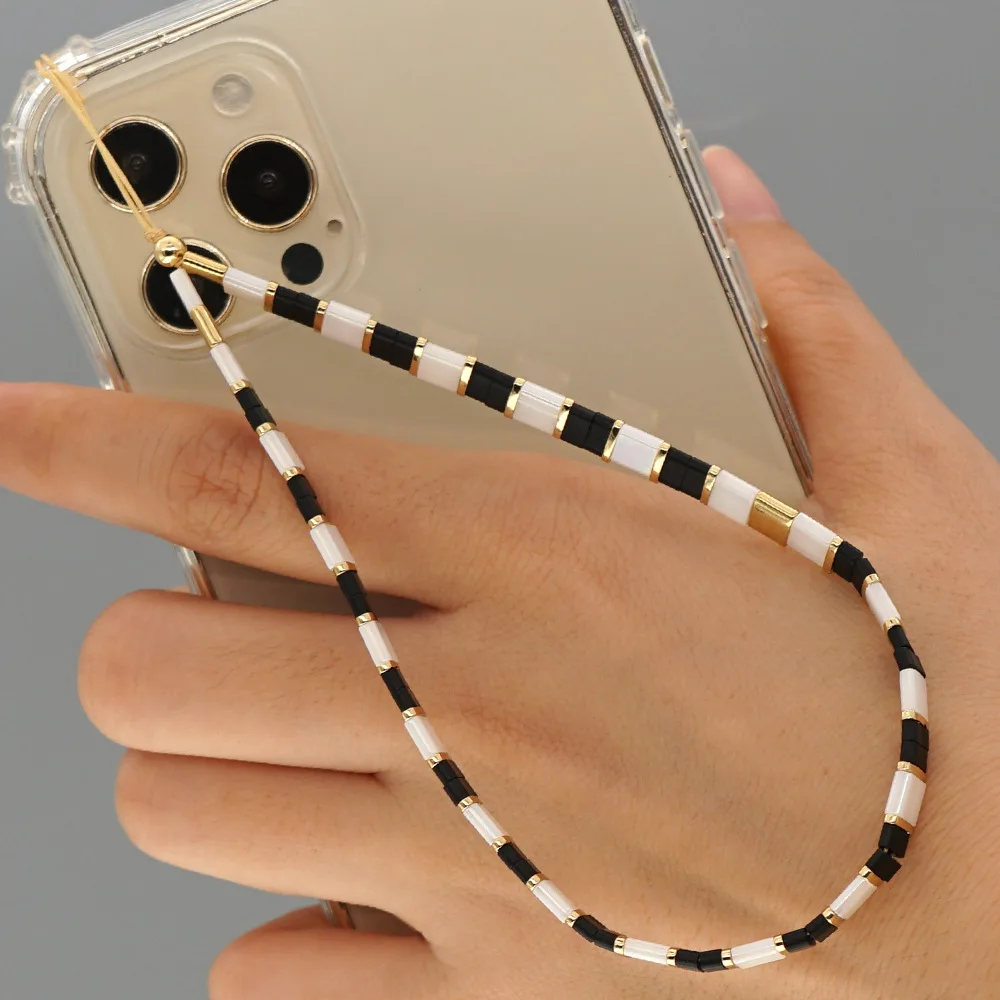 High quality New Colorful Bead Mobile Phone Chain Cellphone Strap Anti ...