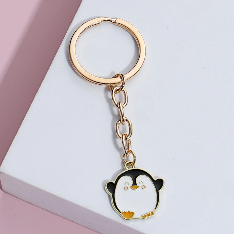 Lovely-Penguin-Keychain-Enamel-Key-Ring-Alloy-Animal-Key-Chains-For ...
