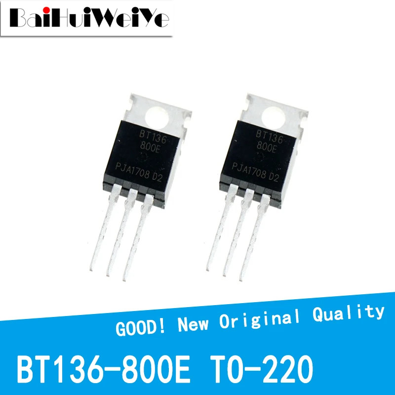 10 Tamanhos Com Transistor Mosfet To220 Bt136 136-800e 4a 800v A-220, Novo Chip Original De Boa ...