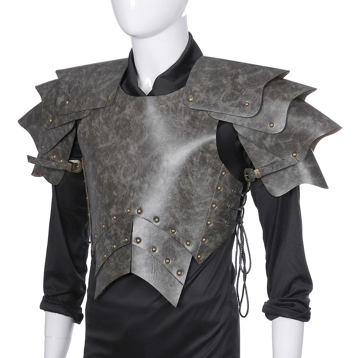 Roleparty Viking LARP Adult Costume Armour PU Leather Warrior Medieval ...