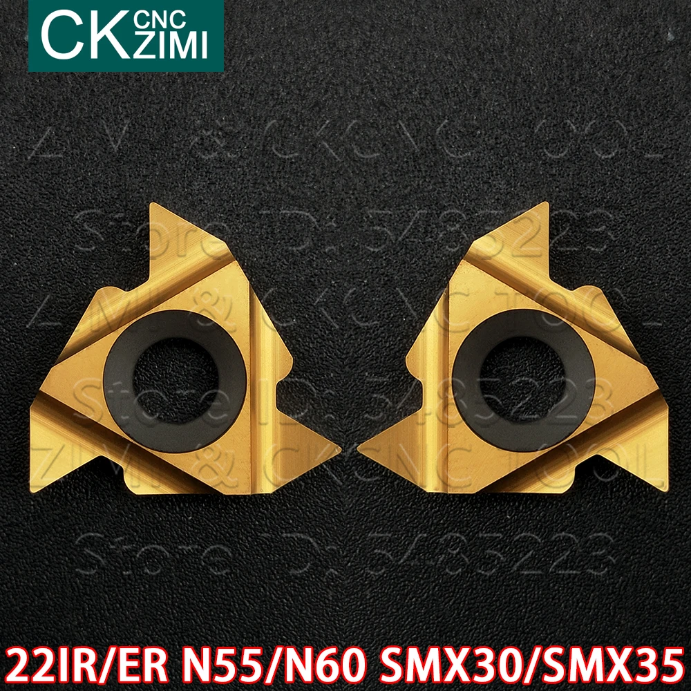 10pcs 22ER N55 SMX35 22ER Threading turning carbide inserts turning ...