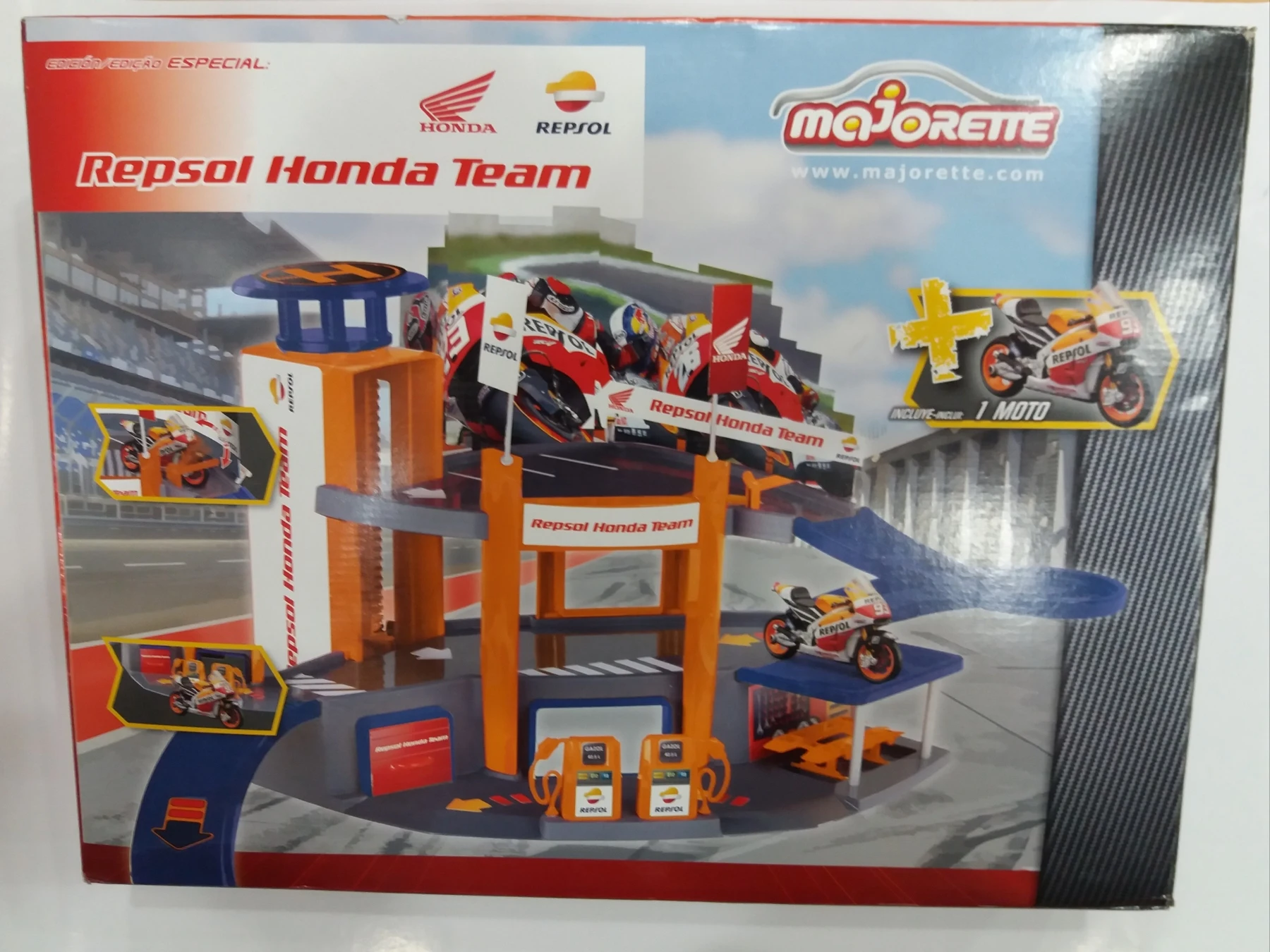 PIT STOP REPSOL HONDA 1 MOTO Juguetes dinosaurios spiderman radio ...