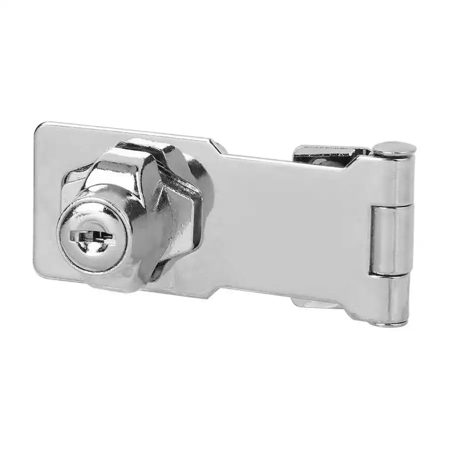 Hasps Yosoo123 Large Keyed Hasp Safety Locking Hasp Stainless Steel ...