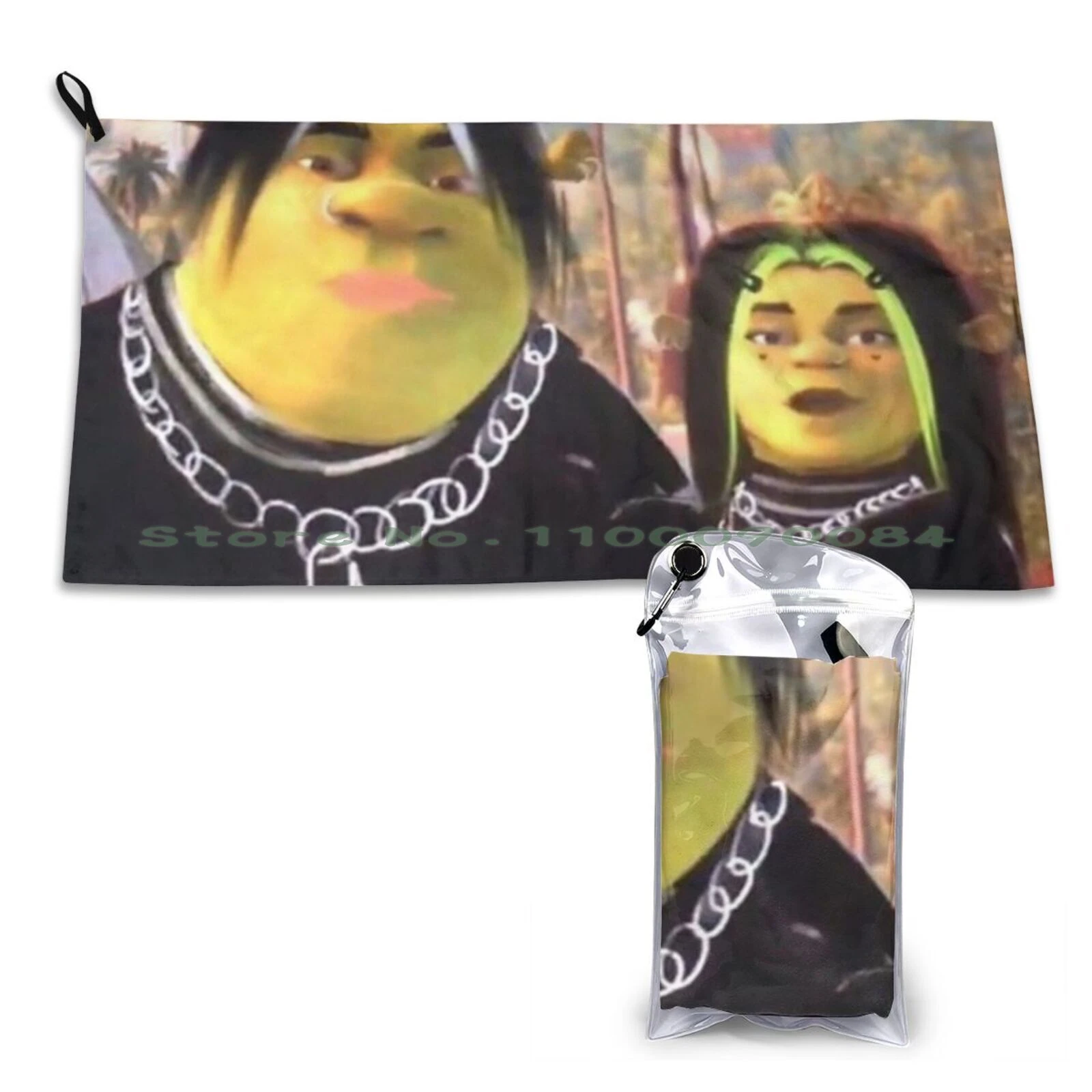 Eboy Shrek And Egirl Fiona Quick Dry Towel Gym Sports Bath Portable ...