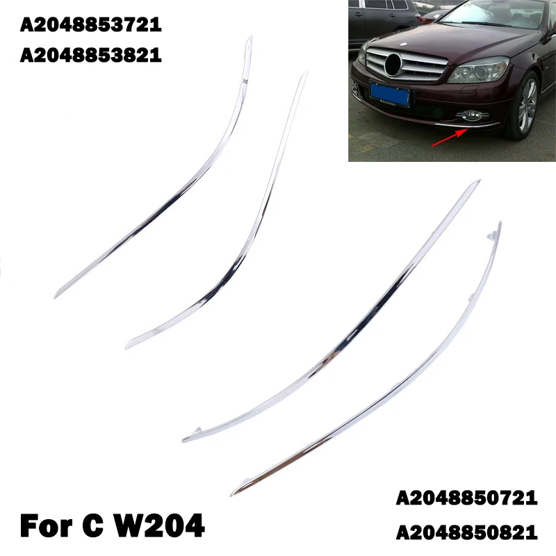 Parachoques-delantero-cromado-para-Mercedes-Benz-Clase-C-W204-C200-C350 ...