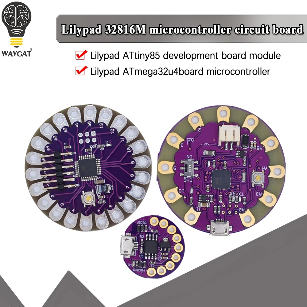 USB-LilyTiny-LilyPad-ATtiny85-Atmega328P-Atmega32u4-arduino-i-in-geli ...