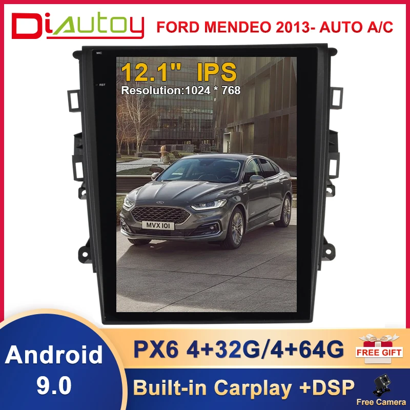 12.1 Inch Android 9 Tesla Screen For 2013 2018 Ford Mondeo Fusion MK5 ...