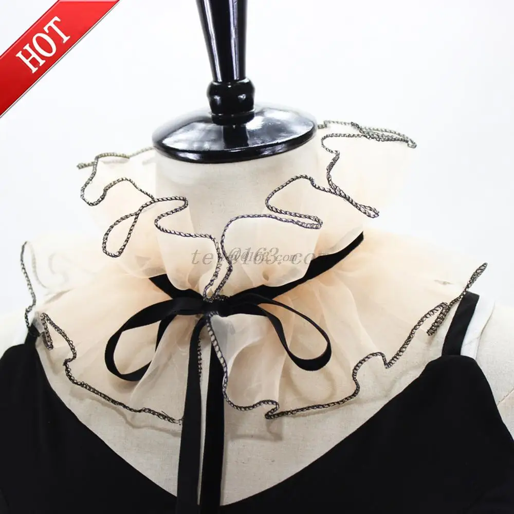 Victorian-Vintage-Organza-Agaric-Ruffles-Stand-Fake-Collar-Cosplay-Neck ...
