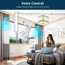 Motor Electric Curtain Smart Alexa | Zemismart Smart Curtain Motor ...
