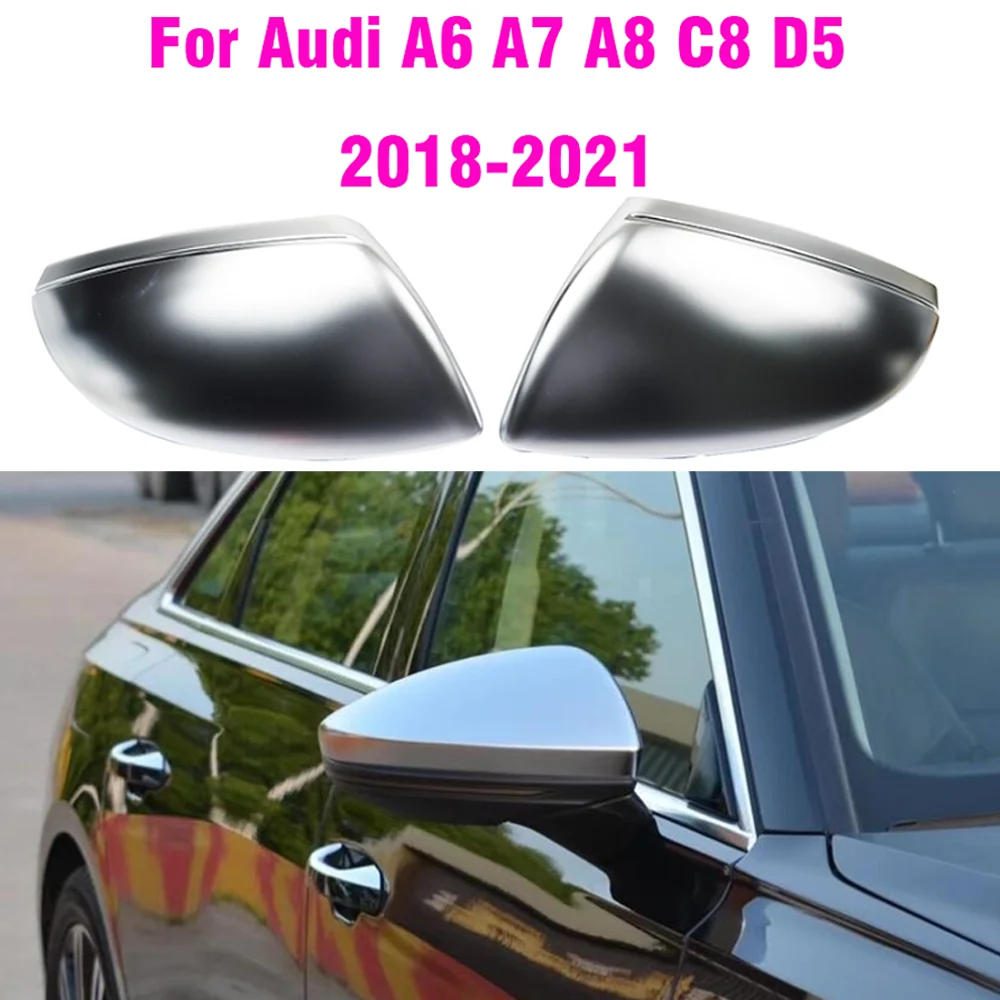 LHD-Replacement-Side-Door-Rearview-Mirror-Guard-Cover-Trim-Fit-For-Audi ...
