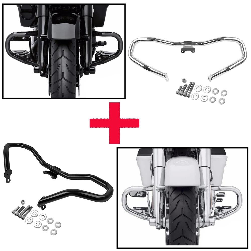 Engine-Guard-Crash-Bars-Bumper-Compatible-With-Harley-Touring-Street ...