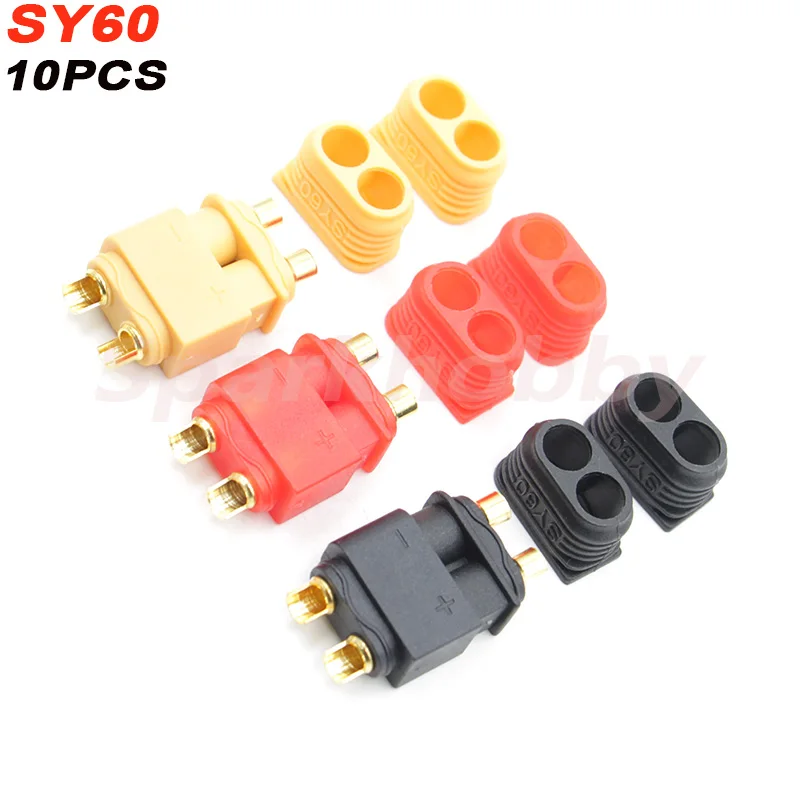 10PCS-5Pairs-Sparkhobby-SY60-Connector-Plug-Male-Femal-with-sheath ...