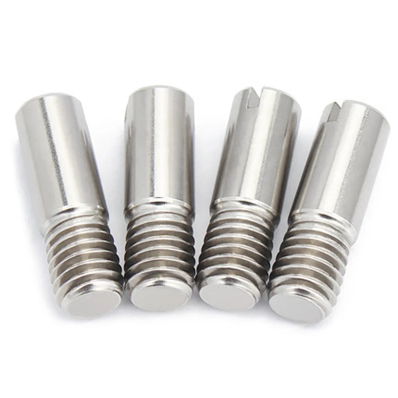10pcs M3 304 stainless steel one word external thread pins Slotted ...