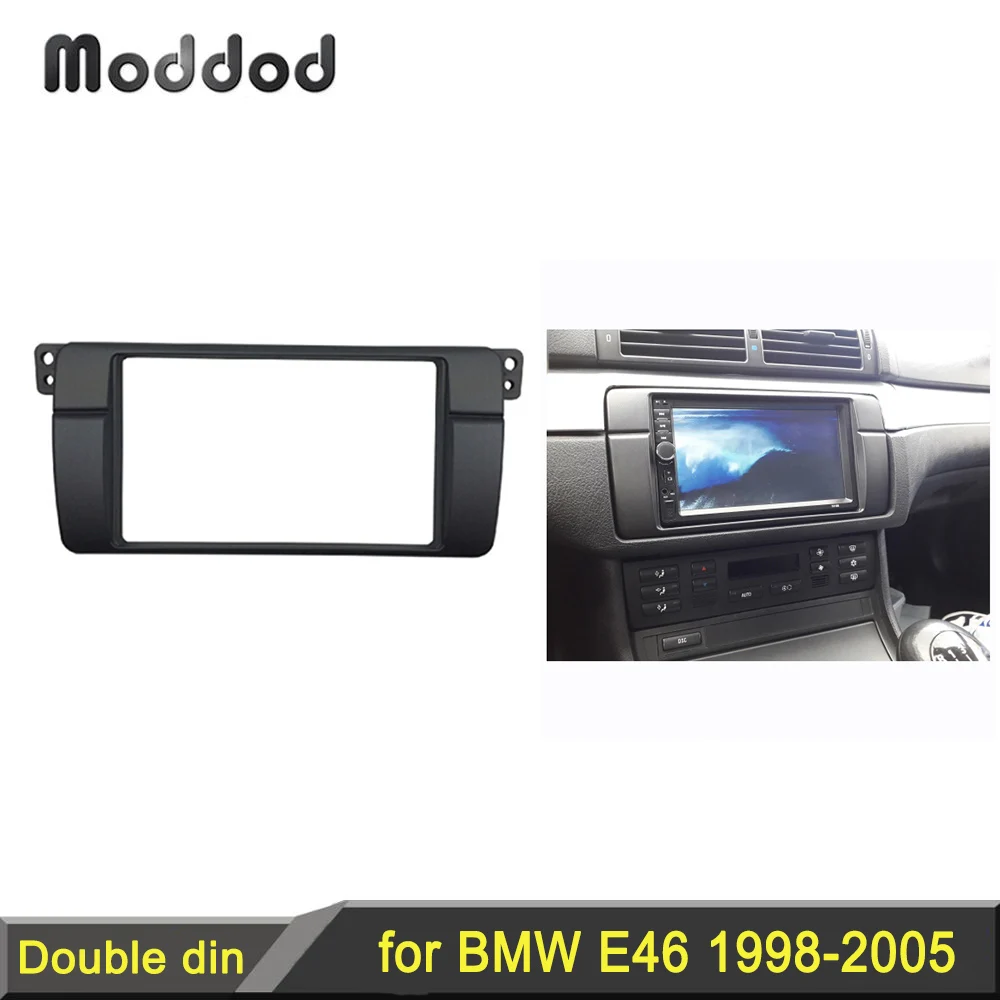 180*105mm Opening Double Din Fascia for BMW 3 Series E46 Radio DVD ...