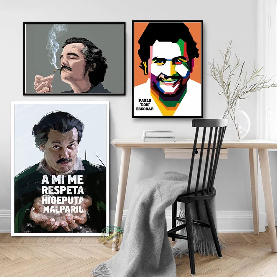 Prints Music & Movie Posters Art & Collectibles Pablo Escobar Character ...