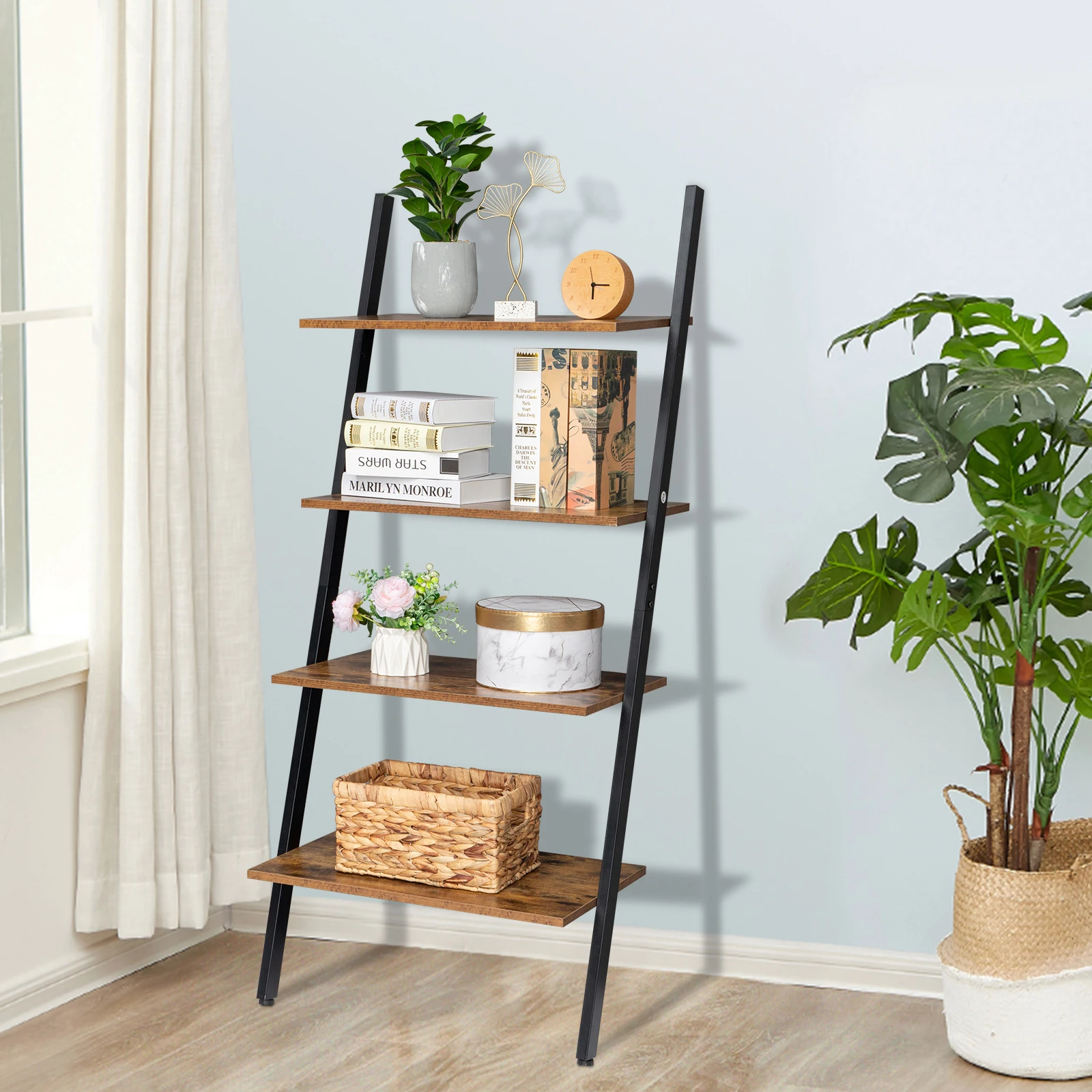 Industrial Ladder Bookcase