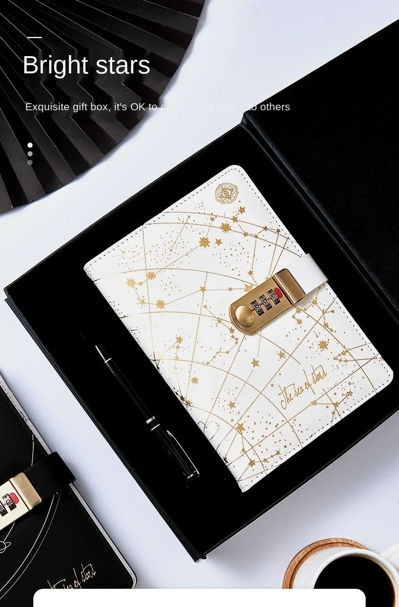 CARNET DE NOTES,G-Gift box--Livre De Code Planète Cosmique Avec Serrure ...