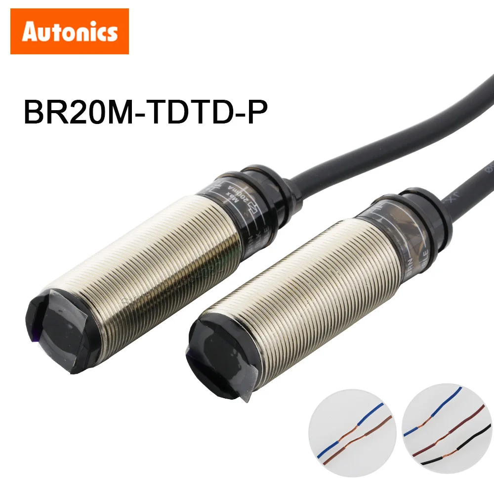 Autonics 12-24vdc Metal Photoelectric Switch 20m Photo Sensor Br20m ...