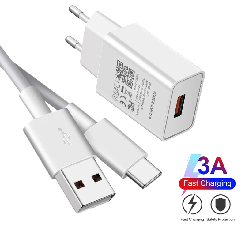 Cargador USB QC 3,0, adaptador rápido de teléfono para OPPO A52 A53 A73 ...