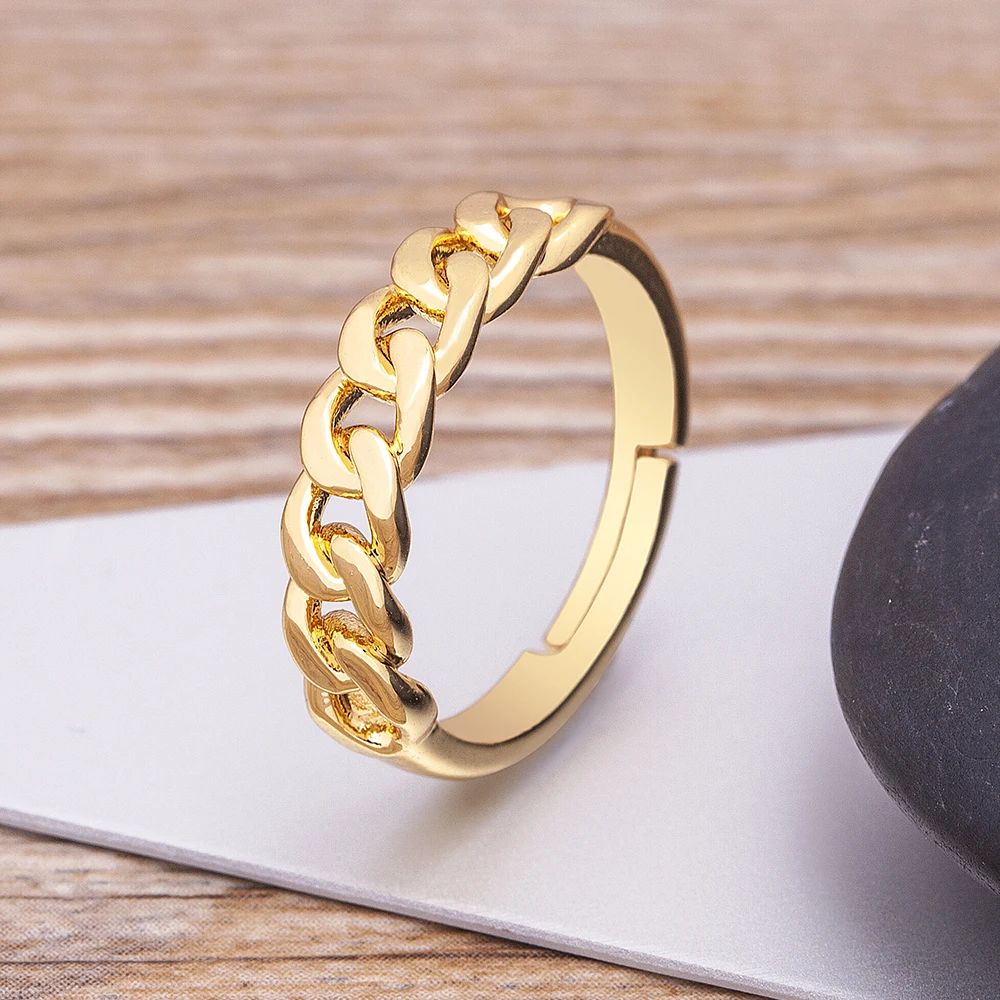 Original-Design-Women-s-Finger-Ring-Gold-Color-Link-Chain-Cuff ...