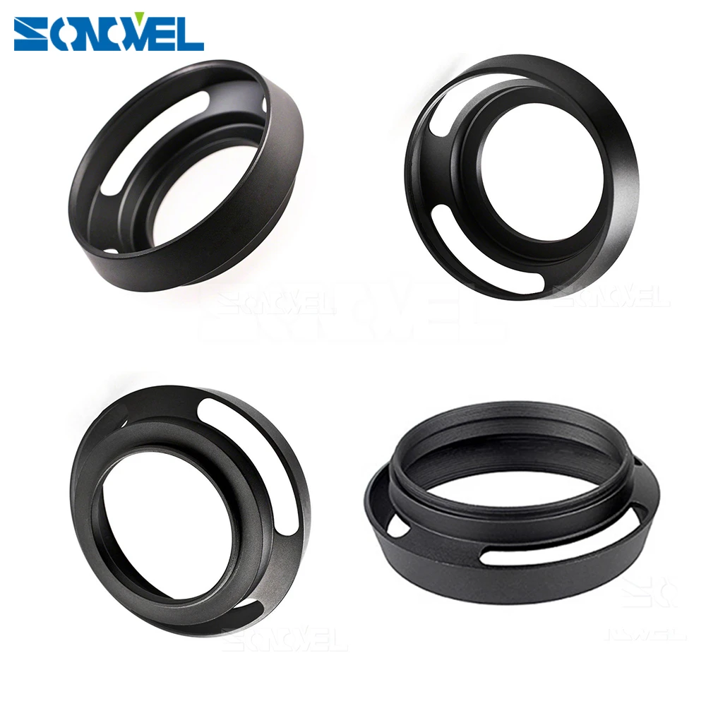 Metal Lens Hood 37mm/39mm/40.5mm/43mm/46mm Screw in Lente Protect For ...