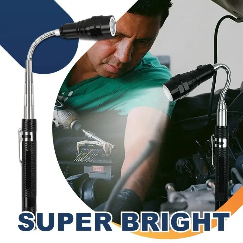 Flexible Head Flashlight Torch | Telescopic Flashlight Magnet ...