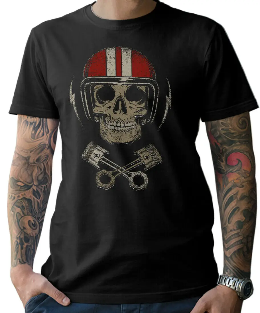 Motorcycle-Chopper-Bobber-Skull-Helmet-Biker-Motorcyclist-T-Shirt ...