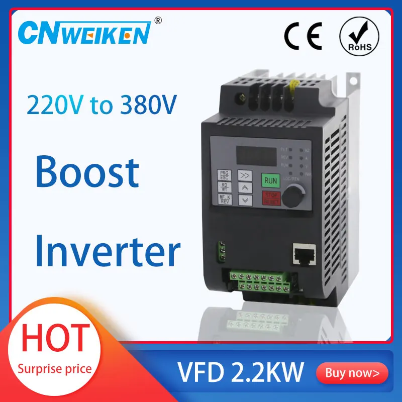 Frequency Inverter 220v To 380v 400v 2.2kw Vfd Variable Frequency Inverter Control Variable ...