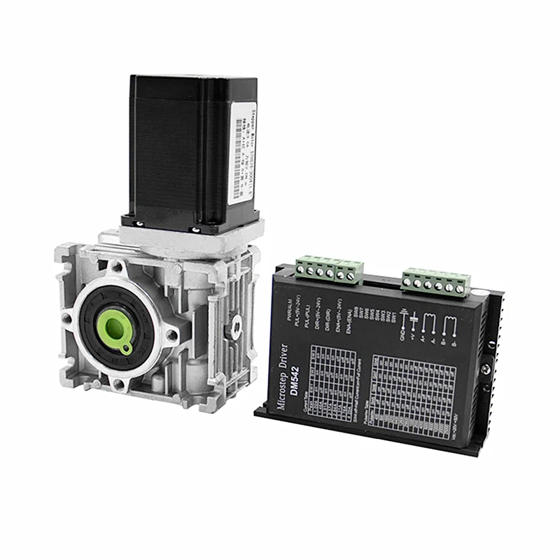 Червячный редуктор RV030 HLTNC с шаговым двигателем Nema 23 для ...